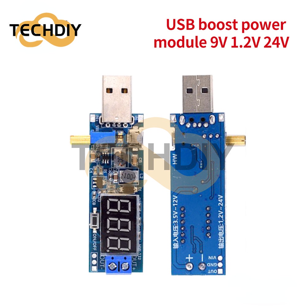 DC-DC 5V To 3.5V/9V/12V LCD USB Step UP/ Down Desktop Power Supply Module Adjustable Boost Buck ...
