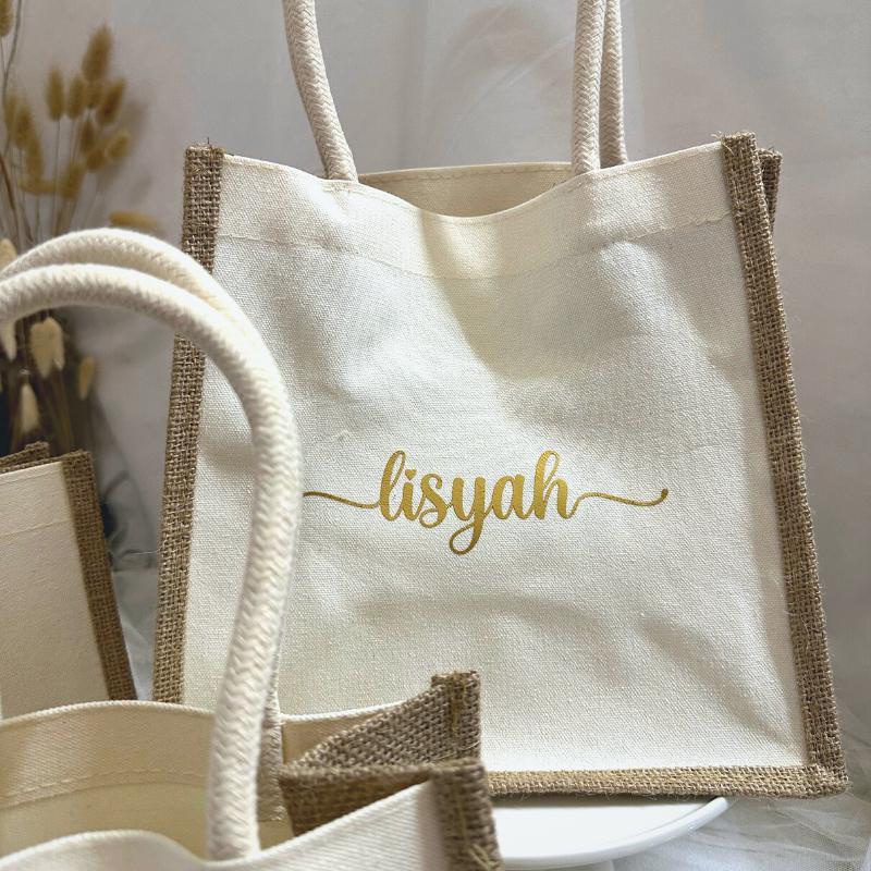 Jute Bag - DAYDREAM Women Bag Beg Woman Customize Name Custom Nama ...