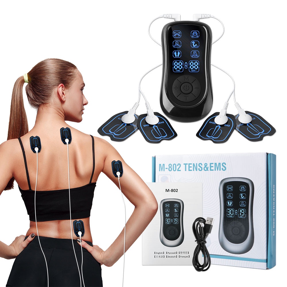 Pulse Muscle Stimulator EMS Neck Massager Electrotherapy Alleviate ...