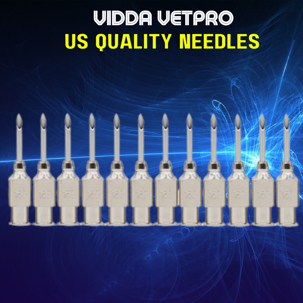 1 Dozen Vidda VetPro syringe needle for pig syringe needle Steel ...