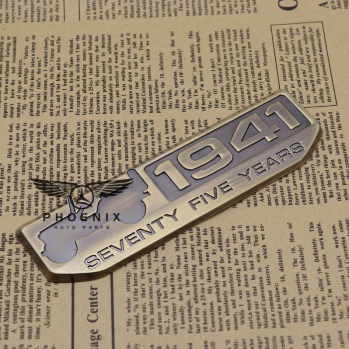 METAL JEEP EMBLEM JEEP 1941 JEEP WRANGLER 75 YEARS BADGE JEEP EMBLEM ...