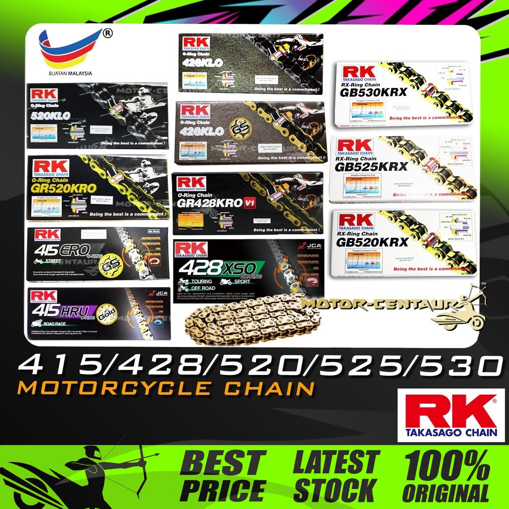 RANTAI RK ORING/O-RING/U-RING/X-RING 415KLO,GS415KLO,415,428,428KLO ...