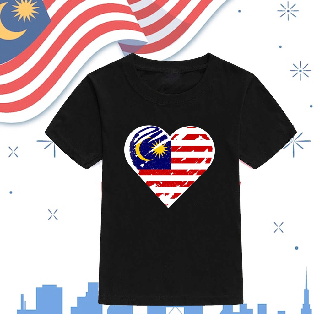 Tshirt Merdeka Malaysia Kids Boy Short Sleeve T Shirts Summer Casual ...