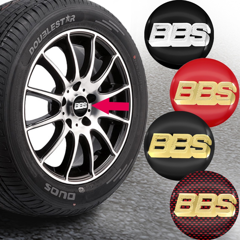 4pcs 56mm BBS Car Wheel Center Hub Cap Badge Emblem Decal Wheel Sticker ...