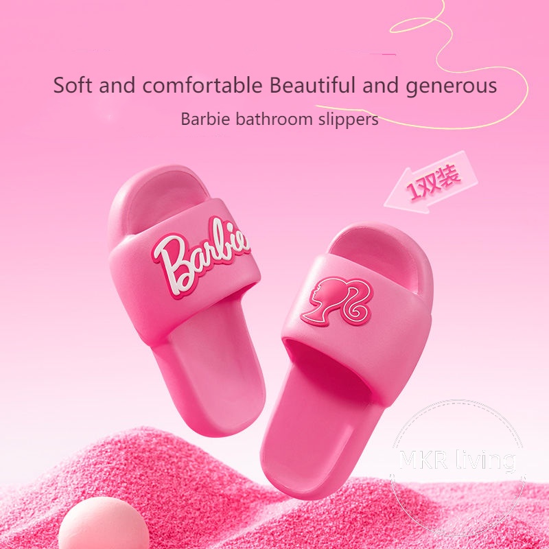 Miniso MINISO Premium Barbie Bathroom Slippers Lightweight Anti-slip ...