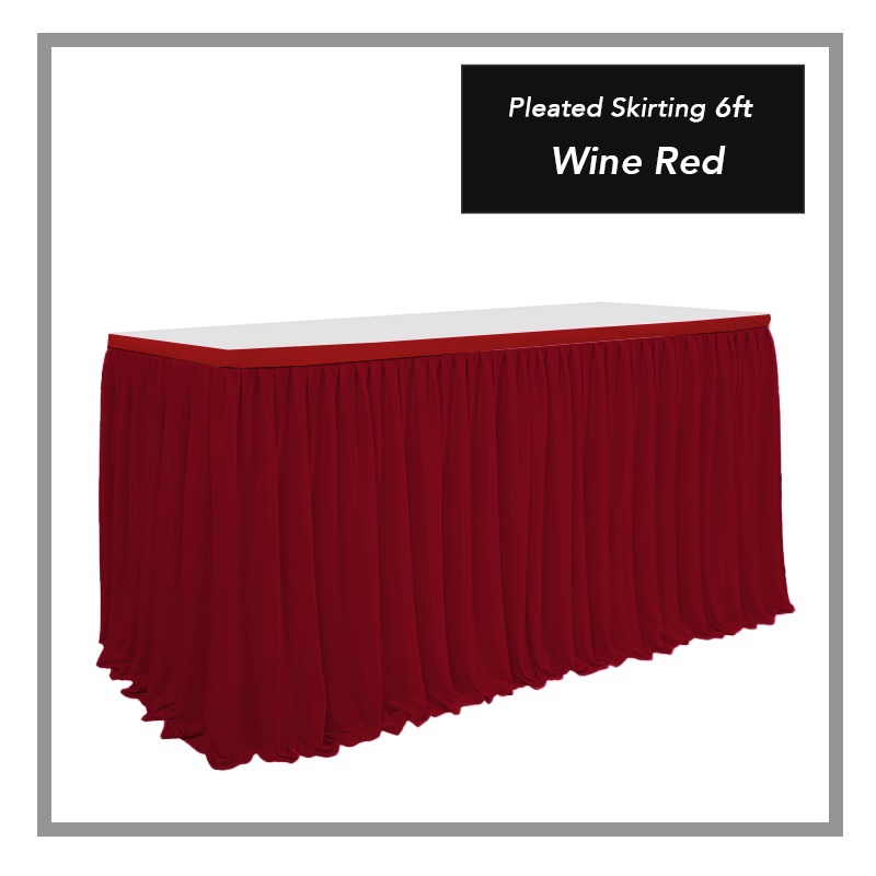 ACEVE DREAM READYSTOCK Pleated Table Skirting Meja Hotel Pleat Wedding ...