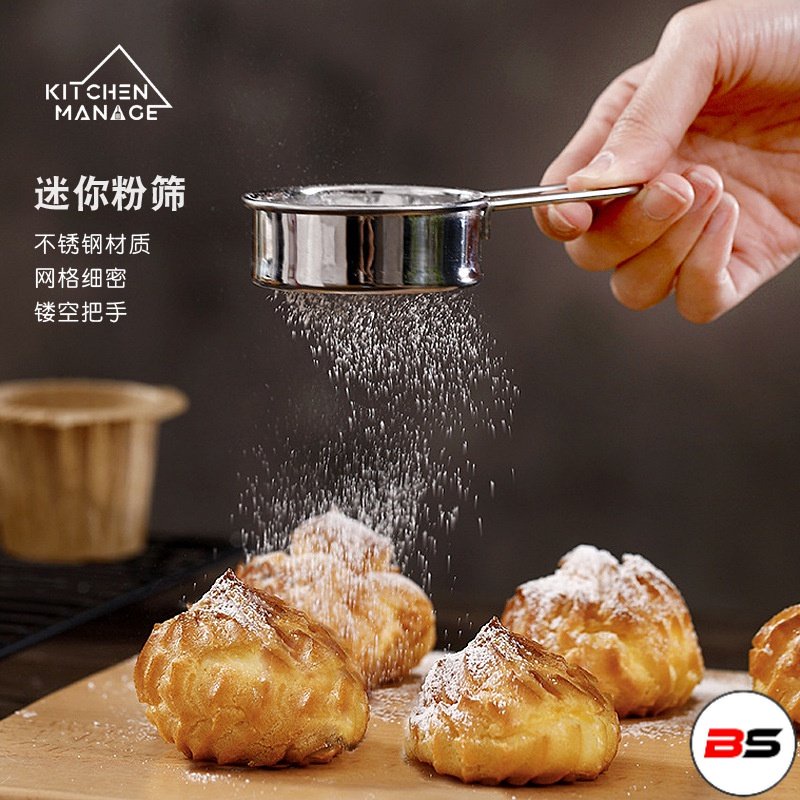BS 1pc, Powdered Sugar Sieve, Cocoa Powder, Matcha Powder, Flour Sifter ...