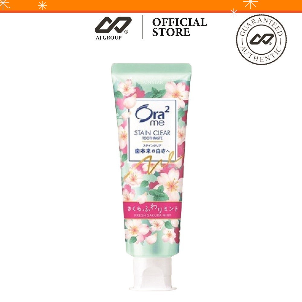 Sunstar Ora2 Me Stain Clear Toothpaste - Fresh Sakura Mint (130g ...