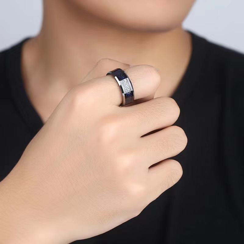 8mm 316L dragon ring fashion men ring male ring gangster ring boss ring ...