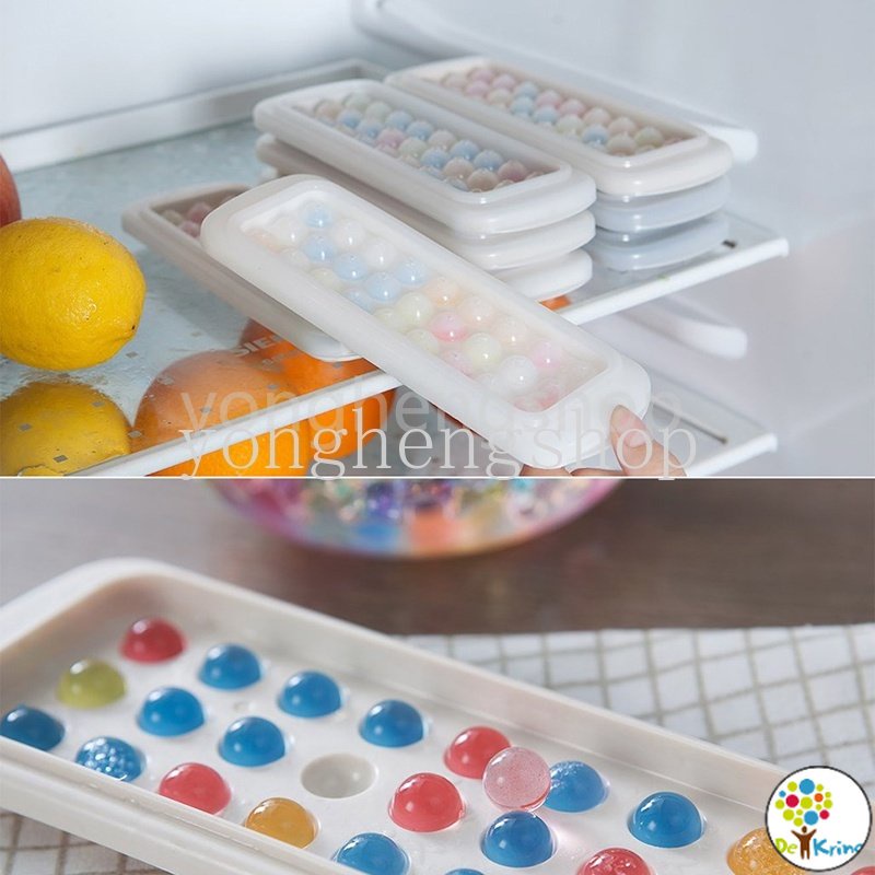 DK DIY Colorful Mini Ball Ice Jelly Mold Ice Cubes Frozen Ice Tray Bar ...