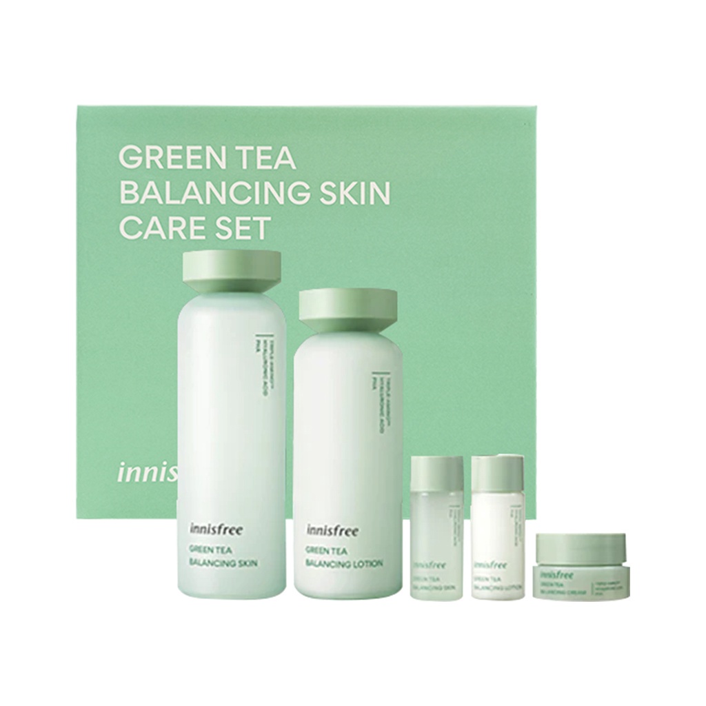 Innisfree Green Tea Balancing Skin Care Set (New Packaging) | Shopee ...