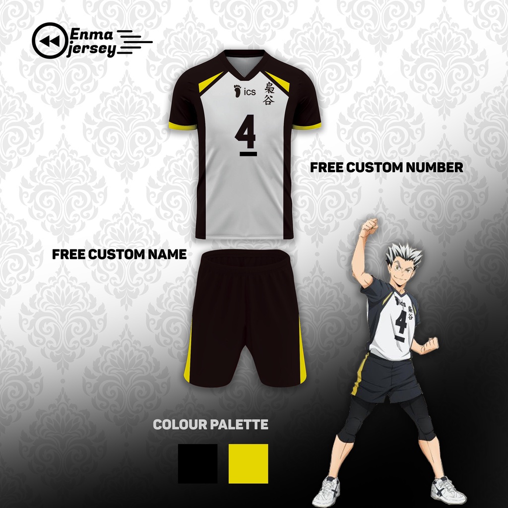 ENMA Jersey Anime Haikyu - Fukurodani Team Kotaro Bokuto Jersey Premium ...