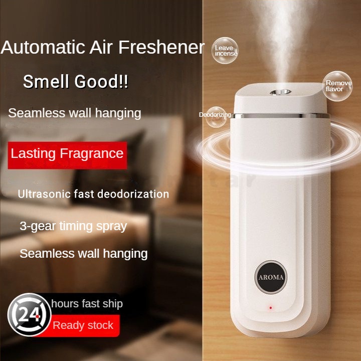 Smart timing Aroma Diffuser Air Freshener Spray Rechargeable Toilet ...