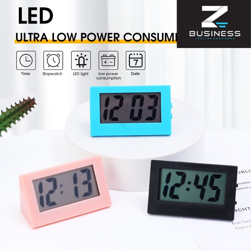 ZS Mini LED Electronic Digital Clock Premium Battery Powered Clock ...
