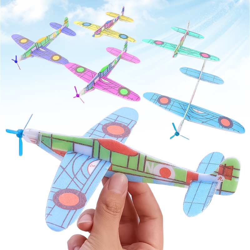 New 3D Removable DIY Hand Throw Flying Glider Planes Color Funny Foam ...
