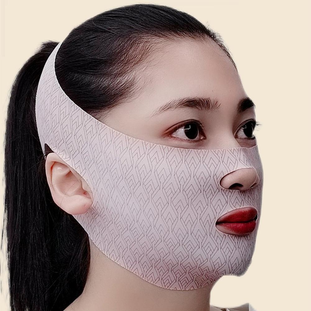 Elastic Face Slimming Bandage V Line Face Shaper Women Up Chin Facial ...