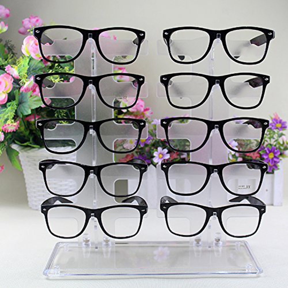 Bingkai cermin mata hitam telus kristal akrilik 5 lapisan bingkai ...