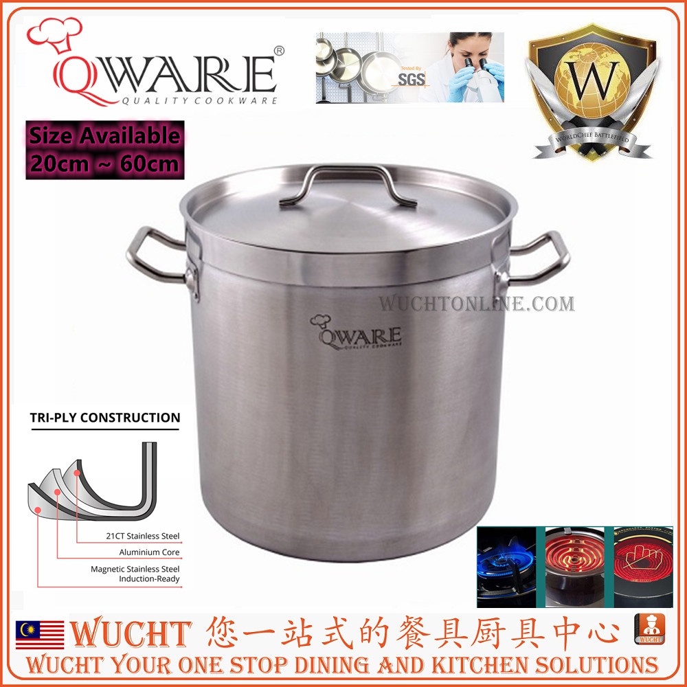 【WUCHT】60cm HEAVY DUTY QWARE Stock Pot 170 liter Sandwich Bottom ...
