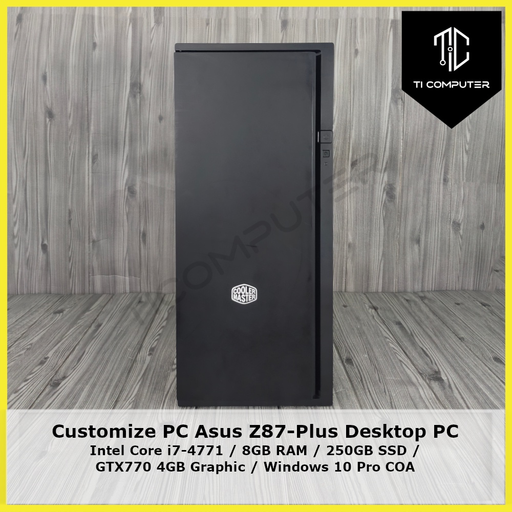 Customize PC Asus Z87-Plus Intel Core i7-4771 3.5GHz 8GB RAM 250GB SSD ...