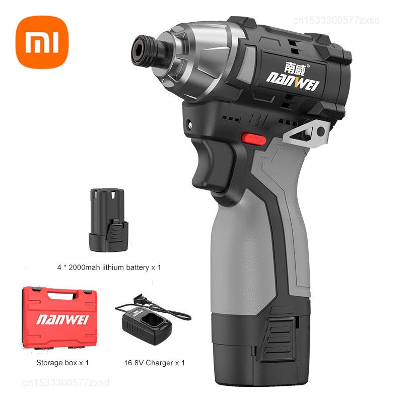 Youpin Nanwei Brushless Lithium Electric Impact Drill Wireless Electric Screwdriver Rechargeable ...