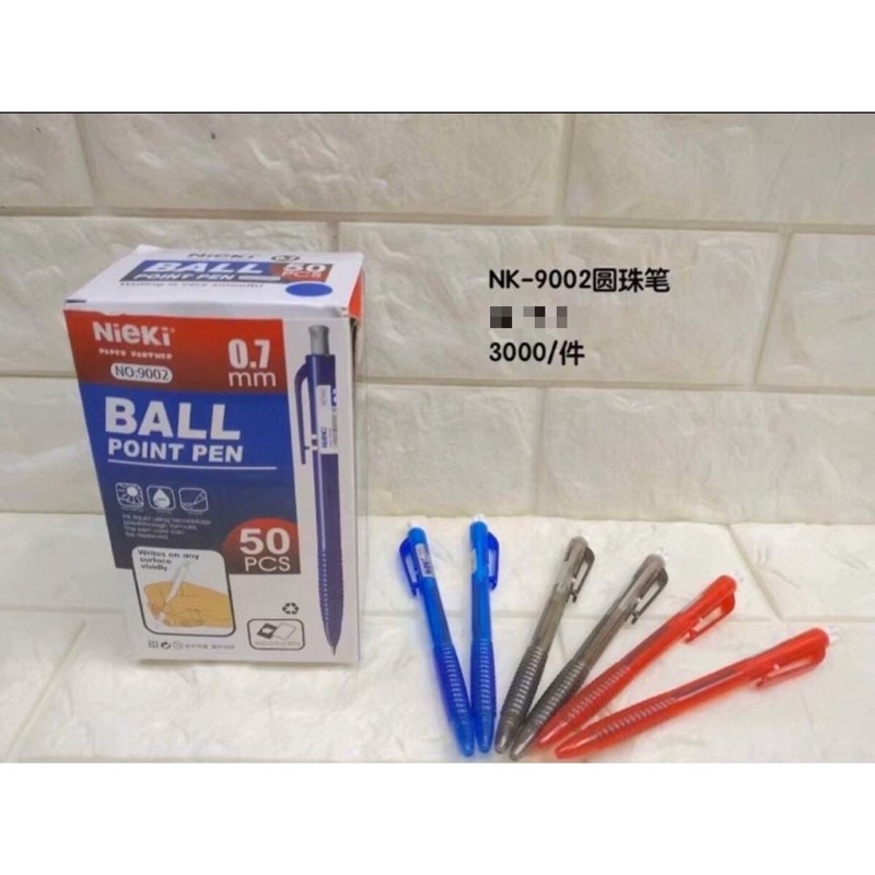 [ Ready Stock ] Nieki Ball Point Pen 0.7mm ST 9002 Black Blue Red ...
