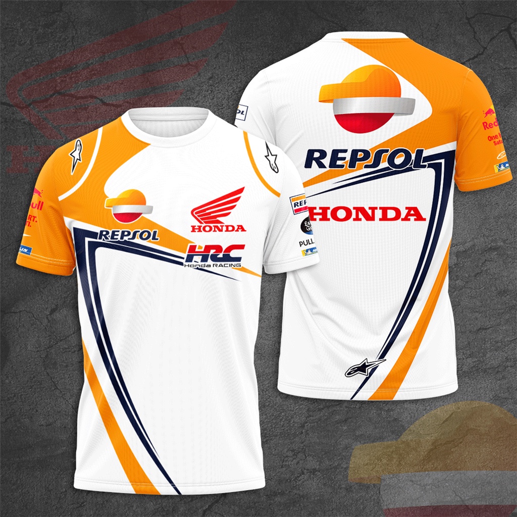 Repsol Honda Team 3D Print Men T-shirts Summer New Fashion 2023 Women ...