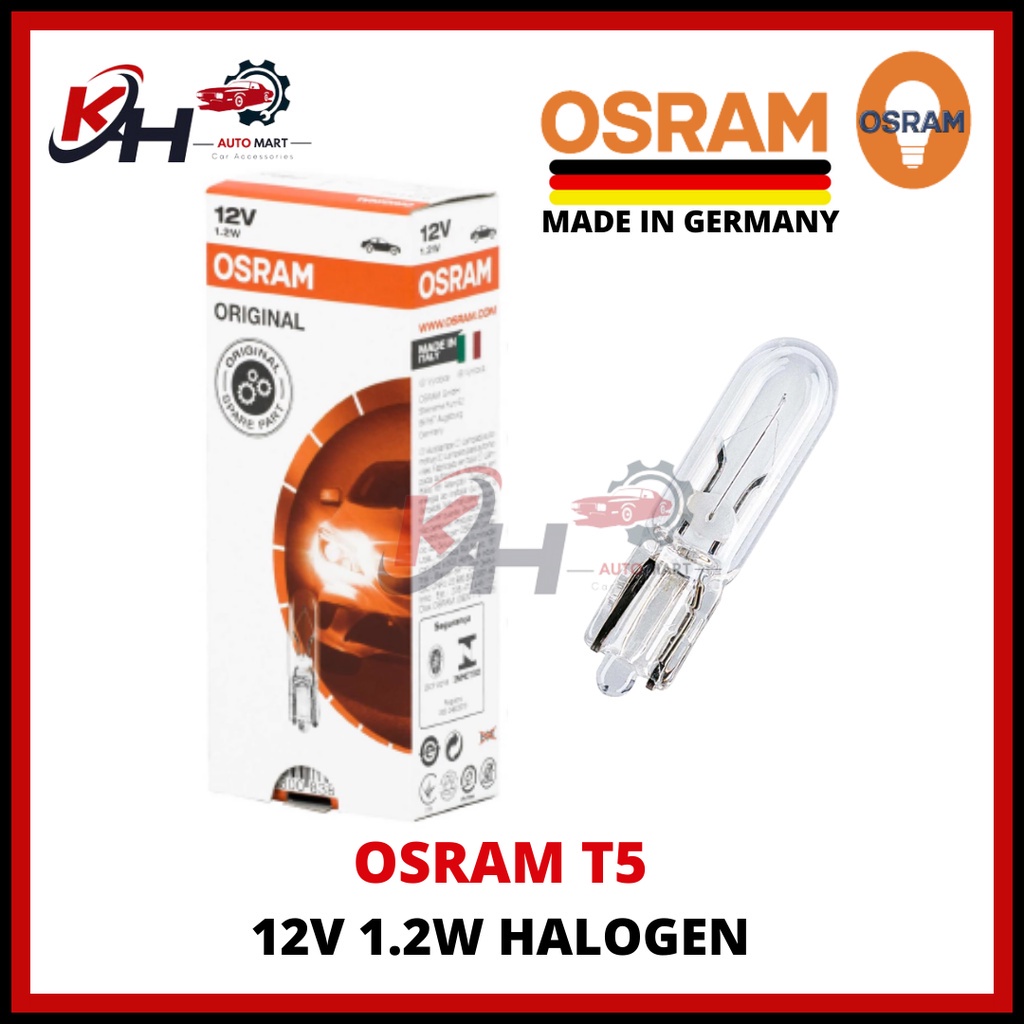 Osram 100% Original GERMANY T5 HALOGEN BULB 2721 1.2W DASHBOARD METER ...