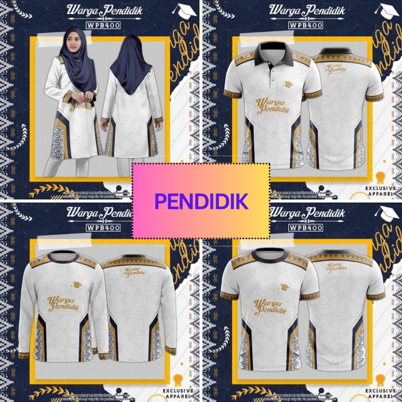 BAJU WARGA PENDIDIK MALAYSIA WPB400 jersi pendidik tshirt muslimah ...