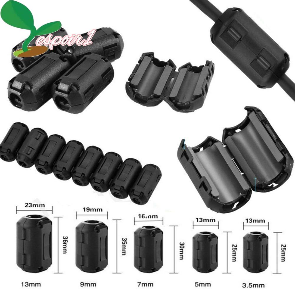 ESPOIR Choke Coil EMI RFI Noise, Snap Type Ring Core Ferrite Bead Clamp ...