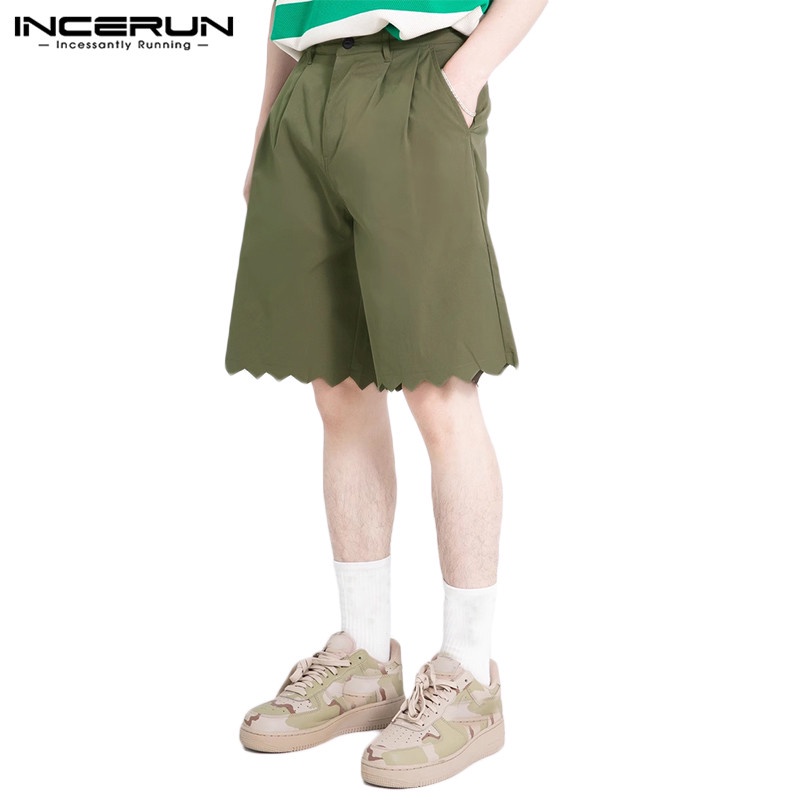 INCERUN Men's Toothmark Solid Shorts | Shopee Malaysia