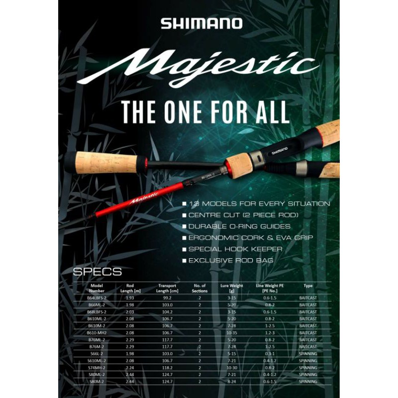 New shimano majestic casting & Spinning rod | Shopee Malaysia