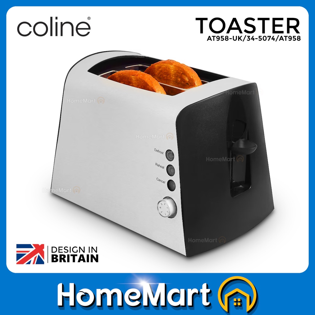 Coline Toaster Machine 2-Slices Bread Toast Maker Pembakar Roti Bakar ...