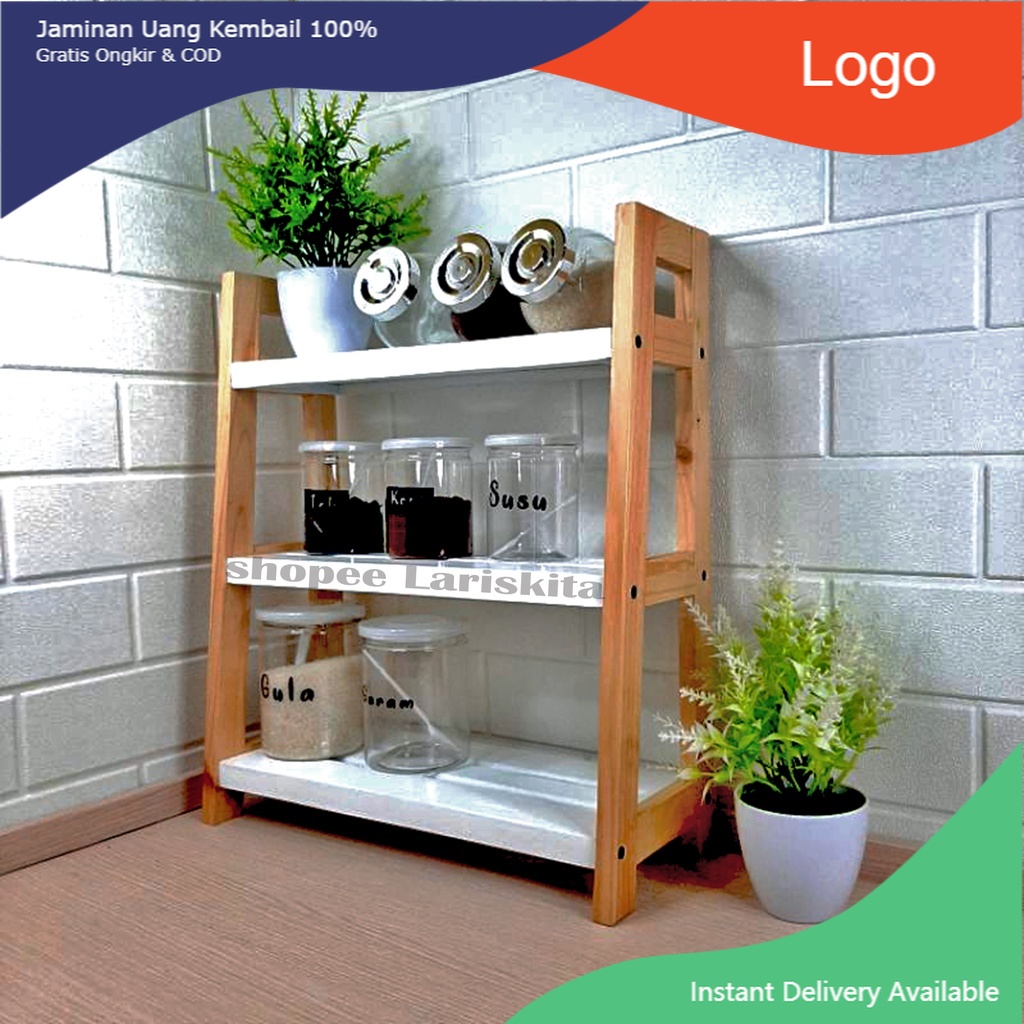 Full color 3 Tier Aesthetic Storage Shelf Large color shelf | Shopee ...