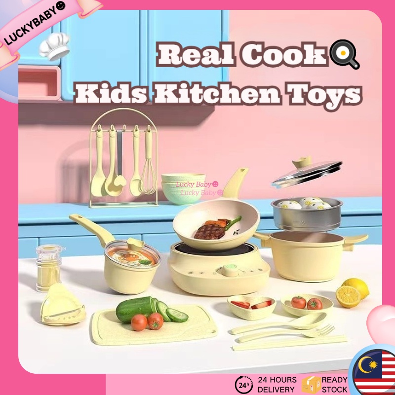 Real Cook Kids Mini Kitchen Set Pretend Play Toys Educational Play ...