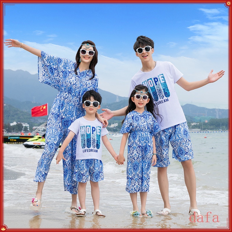 [family set clothing] Travel Photo Parent-Child Wear New Style Beach ...