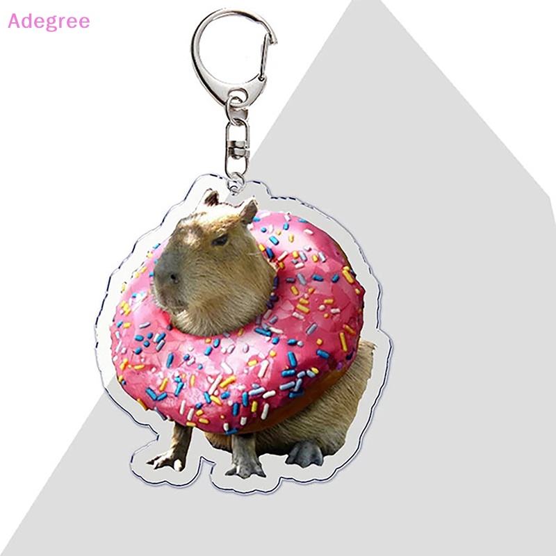 Adegree Creative Capybara Acrylic Keychain Cute Cartoon Animal ...