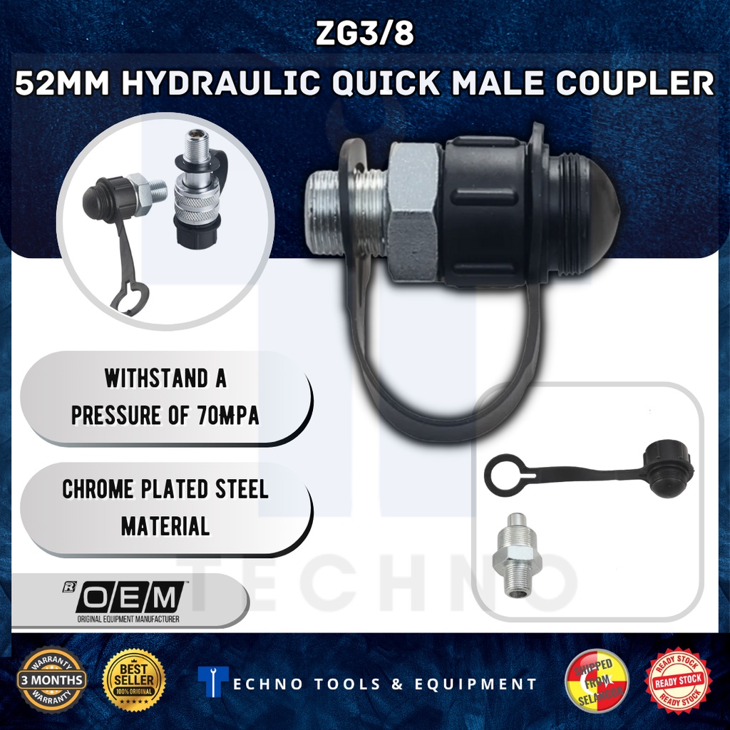 NPT Hydraulic quick coupler ZG3/8 Hydraulic Quick Male Coupler Male ...