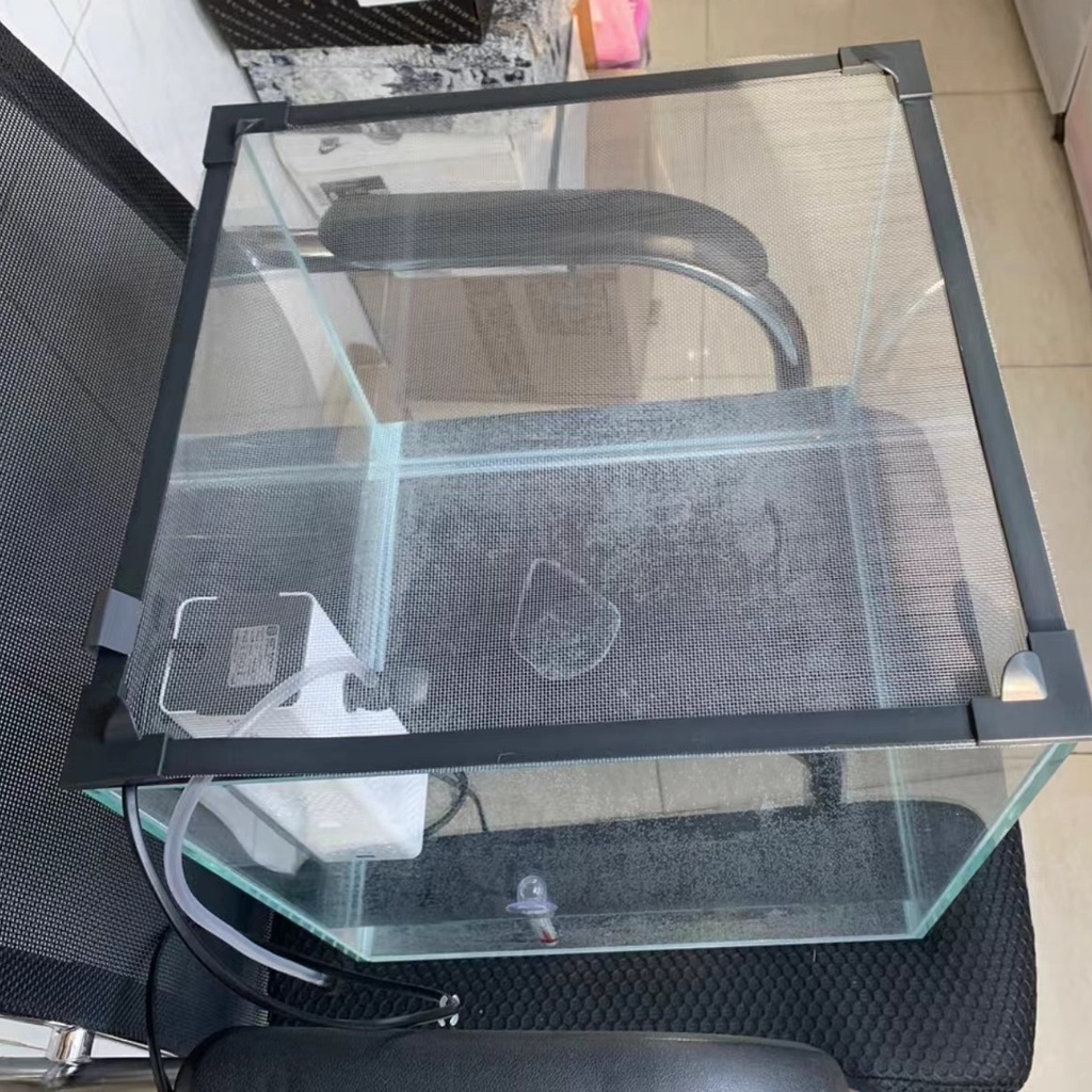 Turtle Anti Escape Net Fish Tank Diy Aquarium Net Cover Magnetic ...