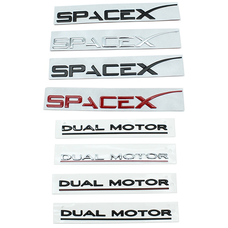 3d Original Dual Motor Spacex Letter Logo Car Stickers And Decals For ...