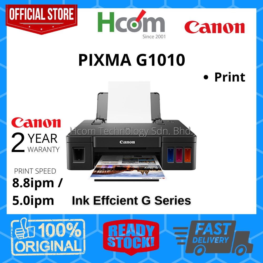 Canon PIXMA G1010 Ink Efficient Single Function Refillable Ink Tank ...