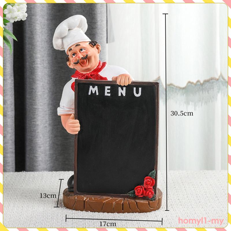 [HomylaeMY] Chef Statue Sculpture Resin Chef Figurine Ornament ...