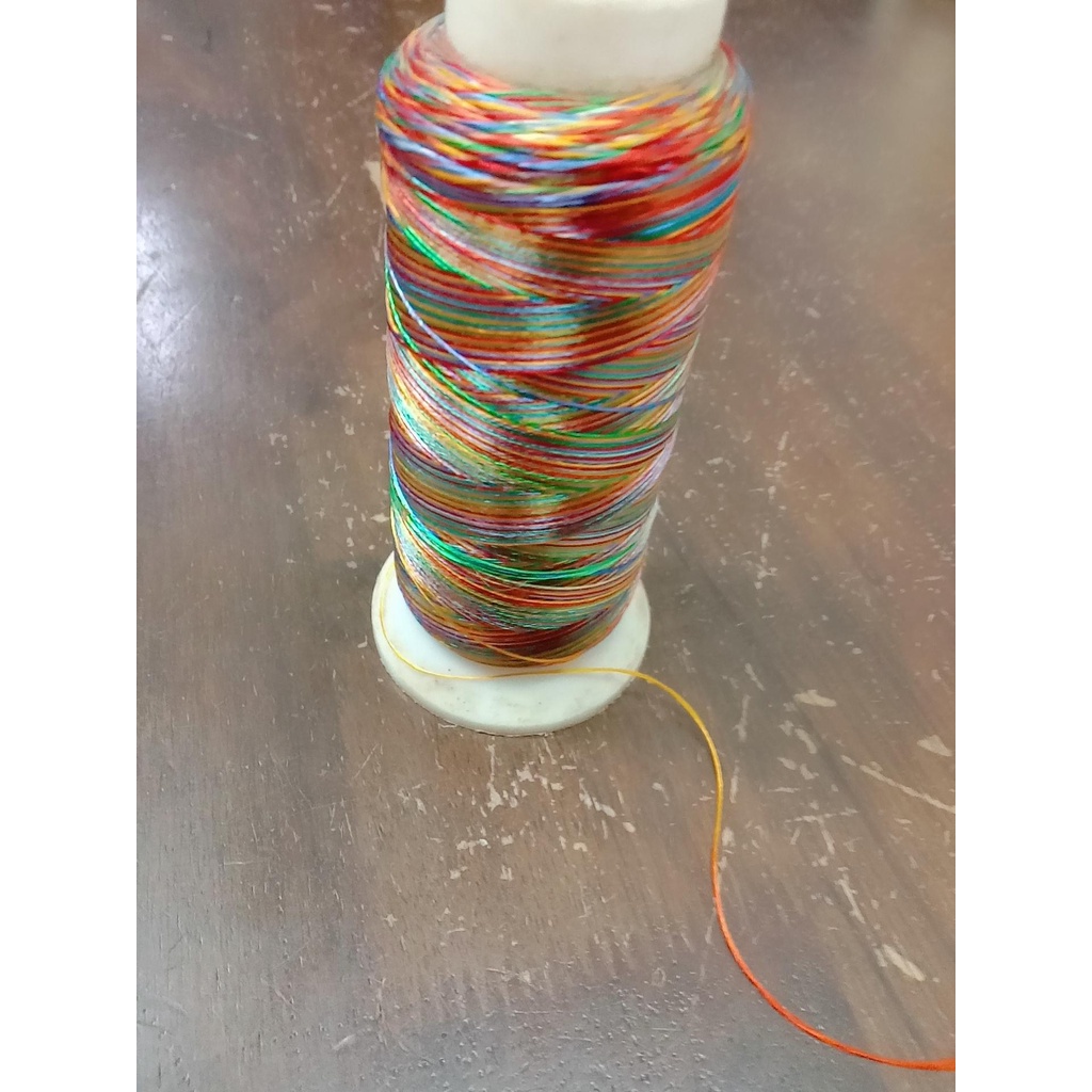 Benang Kelim Rainbow/Warna-wani- 100g (600D/1) | Shopee Malaysia