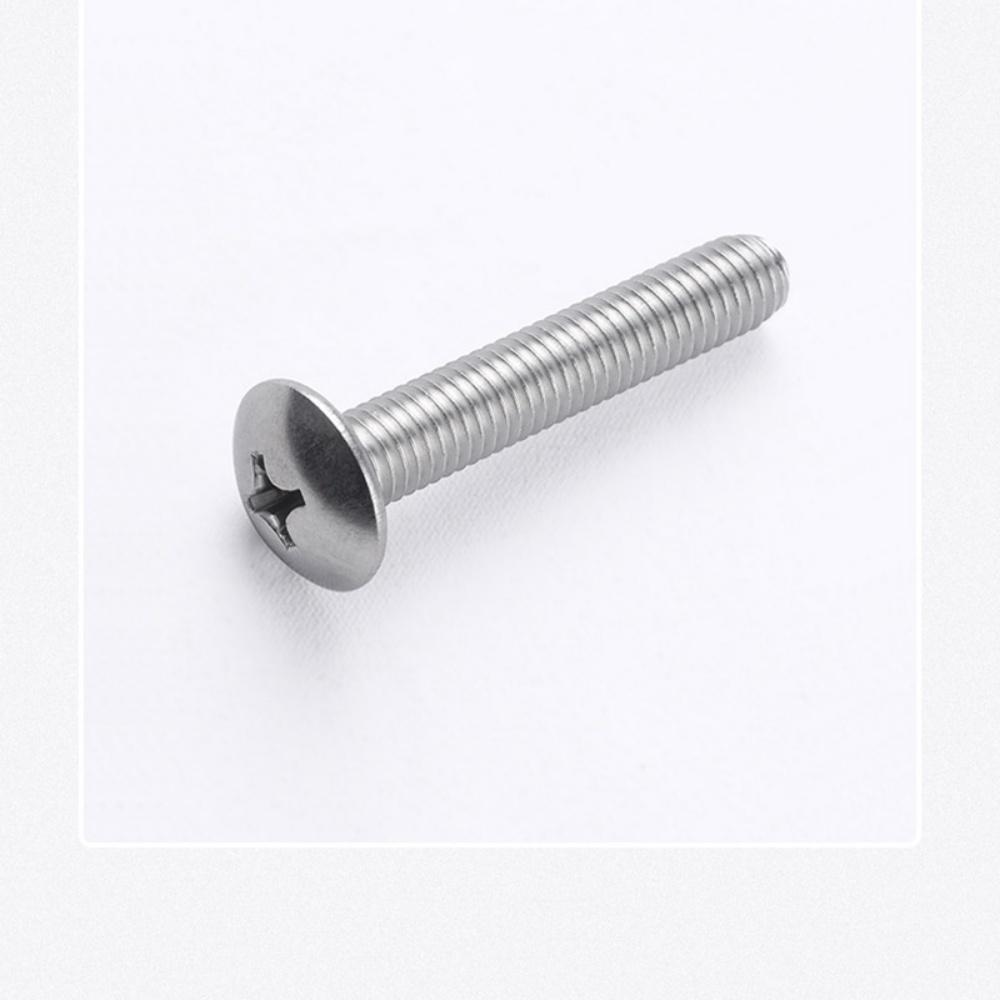 Sus304 Stainless Steel Large Flat Head Screw Round Head Screw M5/M6/M8 ...