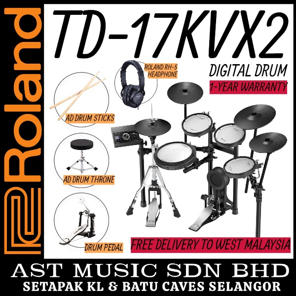Roland TD-17KVX Gen 2 V-Drums Series Digital Drum / TD17KVX | Shopee ...