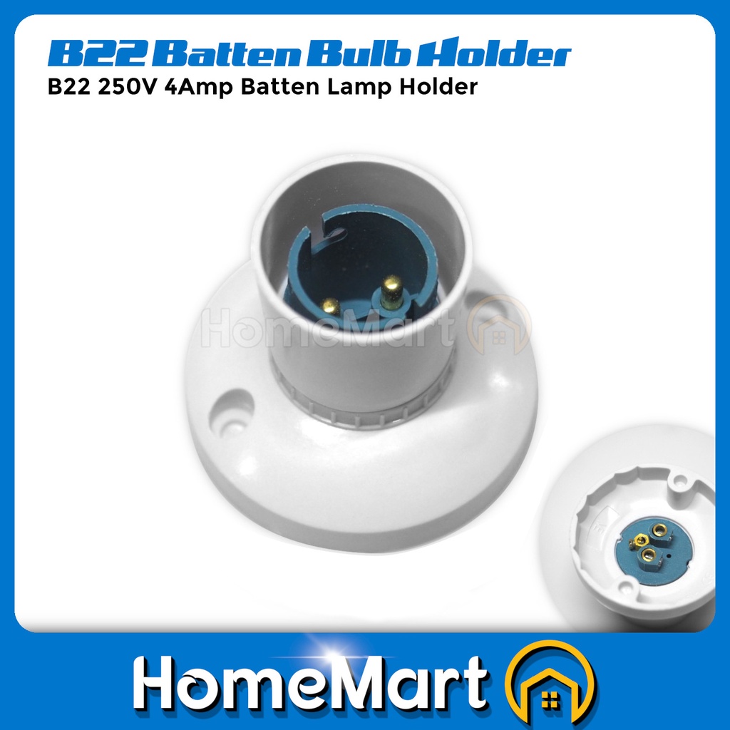 B22 Batten Lamp Holder For Indoor Outdoor Surface Mount Light Socket ...