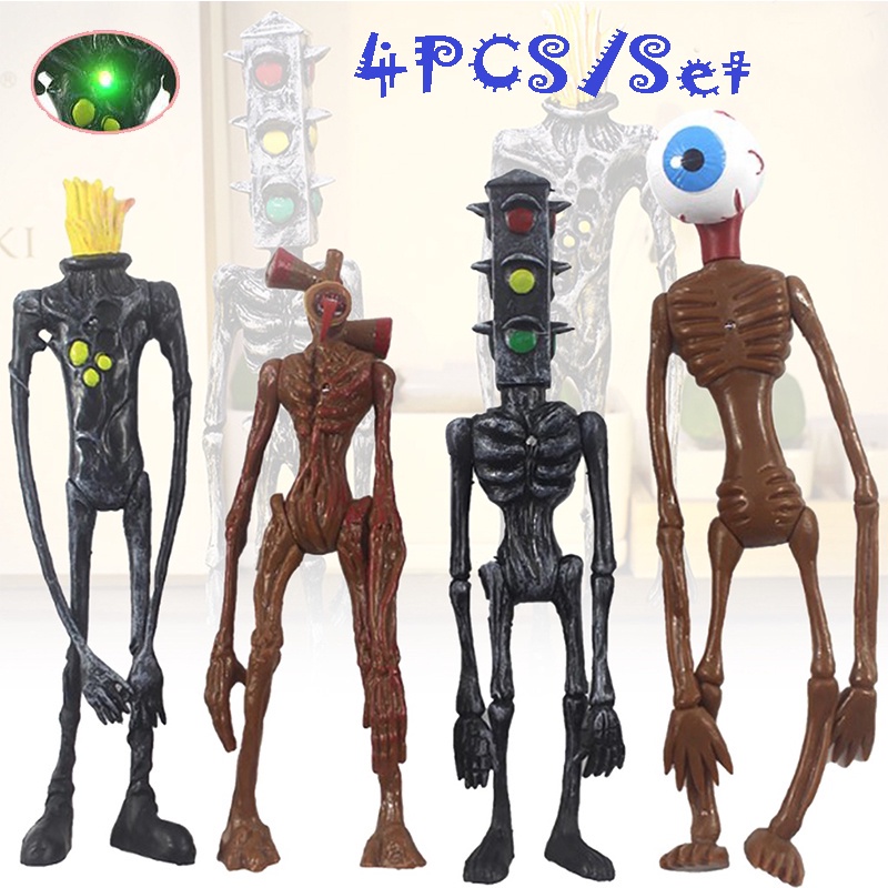 4PCS/Set Anime Siren Head Action Figure Monster Toys with Light ...
