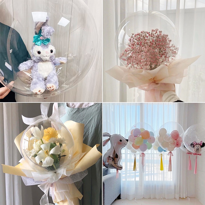 18/24/24/36inch Transparent Bobo Bubble Balloons Christmas Happy ...