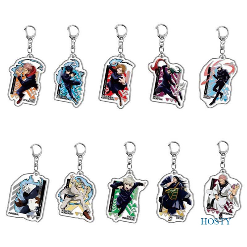 HOSTY Anime Jujutsu Kaisen Key Chain Acrylic Cartoon Figure Yuji ...