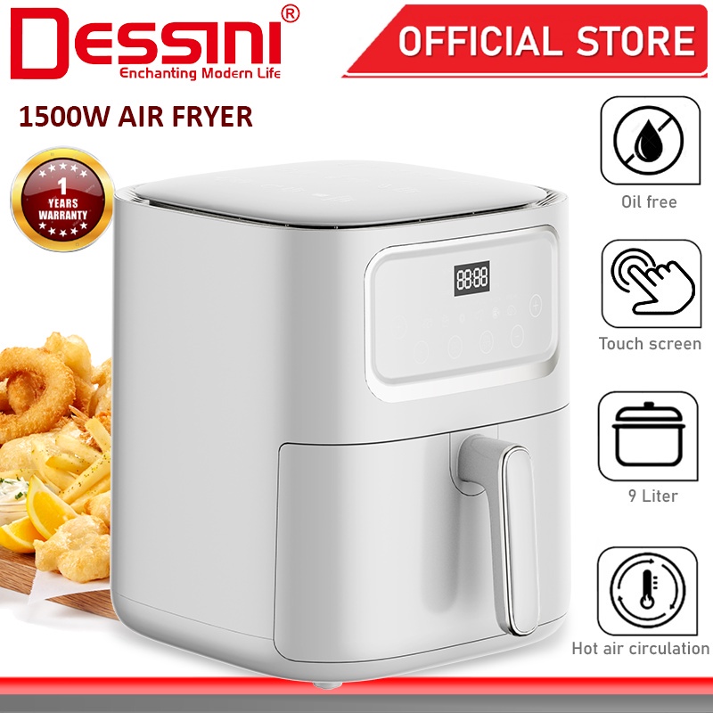 DESSINI ITALY AF-90 Electric Oven Convection Air Fryer Oil Free Grill ...