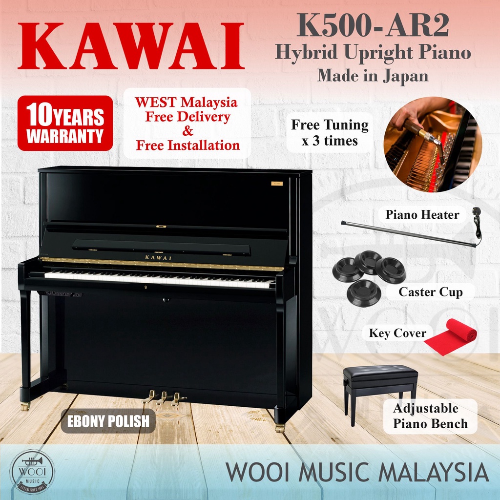 Kawai K500-AR2 AURES2 Hybrid Upright Piano - Ebony Polish (Made in Japan) | Shopee Malaysia